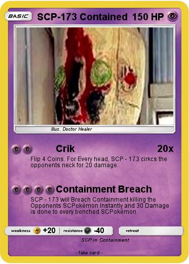 Pokémon SCP 173 Contained - Crik - My Pokemon Card
