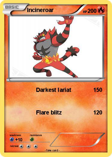 Pokémon Incineroar 26 26 - Darkest lariat - My Pokemon Card