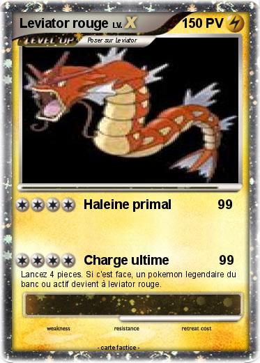 Pokémon Leviator rouge 56 56 - Haleine primal 99 - Ma carte Pokémon