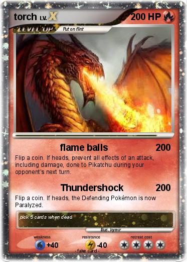 Pokémon torch 203 203 - flame balls - My Pokemon Card