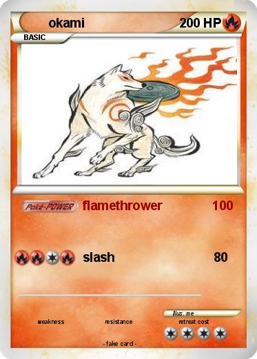 Pokémon okami 35 35 - flamethrower 100 - My Pokemon Card