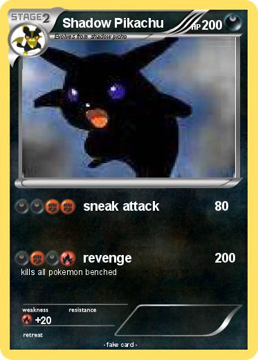 Pokémon Shadow Pikachu 990G4y - sneak attack - My Pokemon Card
