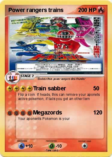 Pokémon Power rangers trains - Train sabber - My Pokemon Card