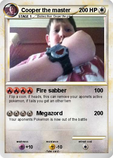 Pokémon Cooper the master - Fire sabber - My Pokemon Card