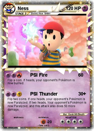 Pokémon Ness 369 369 - PSI Fire - My Pokemon Card