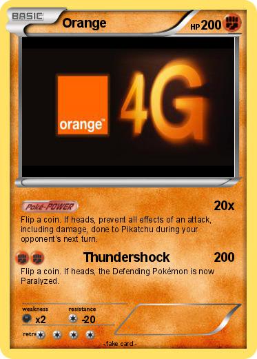 Pokémon Orange 670 670 - Thundershock - My Pokemon Card