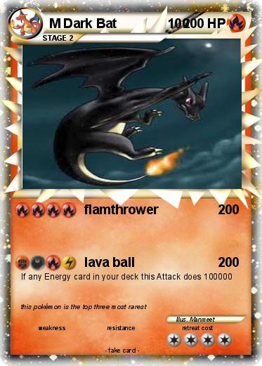 Pokémon M Dark Bat 100 100 - flamthrower - My Pokemon Card