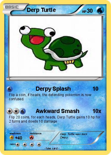 Pokémon Derp Turtle 2 2 - Derpy Splash - My Pokemon Card