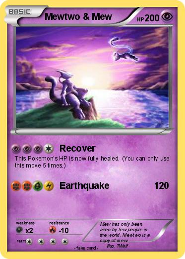 Pokémon Mewtwo Mew 14 14 - Recover - My Pokemon Card