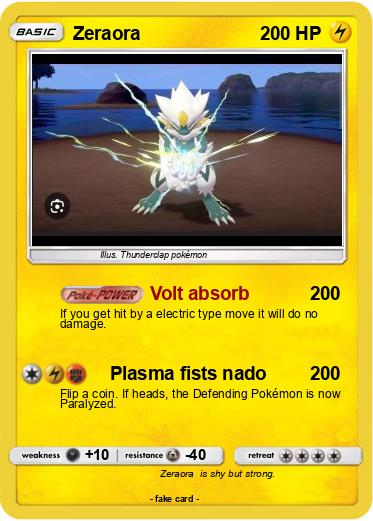 Pokémon Zeraora 315 315 - Volt absorb - My Pokemon Card
