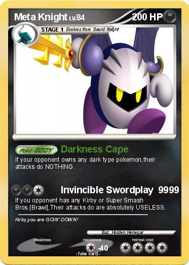 Pokémon Meta Knight 525 525 - Darkness Cape - My Pokemon Card