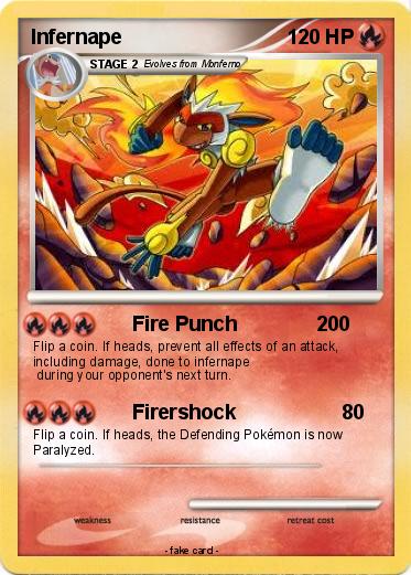 Pokémon Infernape 741 741 - Fire Punch 200 - My Pokemon Card