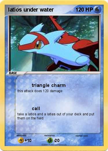 Pokémon latios under water - triangle charm - My Pokemon Card