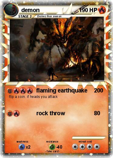 Pokémon demon 2102 2102 - flaming earthquake - My Pokemon Card