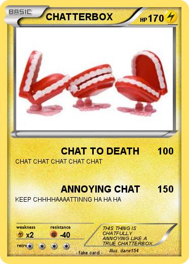 Pokémon CHATTERBOX 5 5 - CHAT TO DEATH - My Pokemon Card