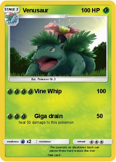 Pokémon Venusaur 1095 1095 - Vine Whip - My Pokemon Card