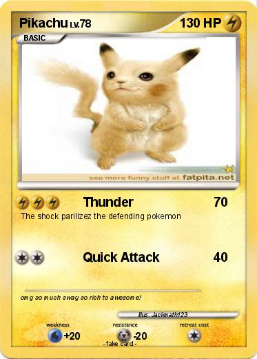Pokémon Pikachu 11987 11987 - Thunder - My Pokemon Card