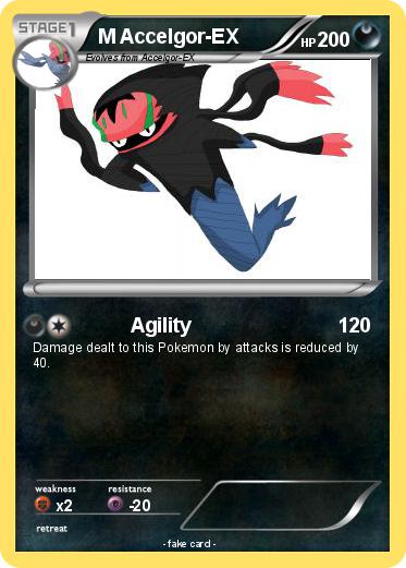 Pokémon M Accelgor EX 1 1 - Agility - My Pokemon Card