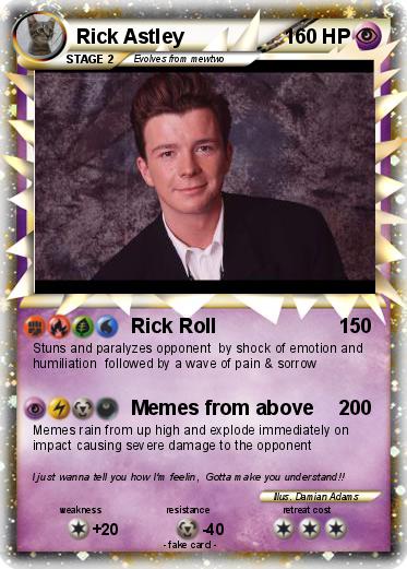 Pokémon Rick Astley 153 153 - Rick Roll - My Pokemon Card