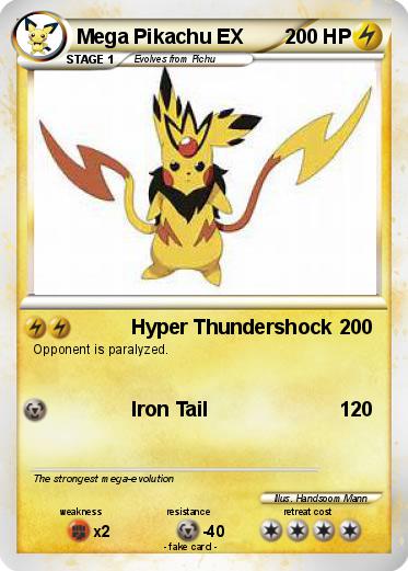 Pokémon Mega Pikachu EX 100 100 - Hyper Thundershock - My Pokemon Card