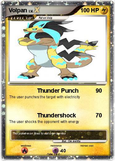 Pokémon Volpan 7 7 - Thunder Punch - My Pokemon Card