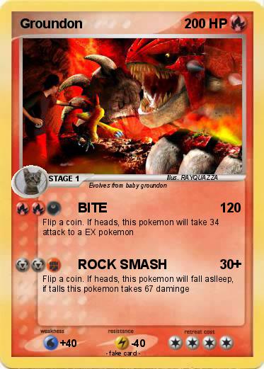Pokémon Groundon 303 303 - BITE - My Pokemon Card