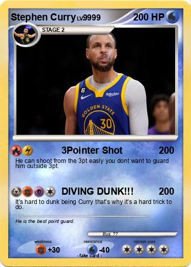 Pokémon Stephen Curry 307 307 - 3Pointer Shot - My Pokemon Card