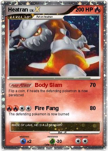Pokémon Heatran 335 335 - Body Slam - My Pokemon Card