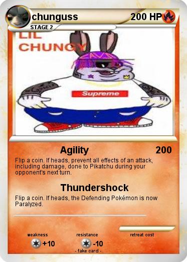 Pokémon little chungus 3 3 - Agility - My Pokemon Card