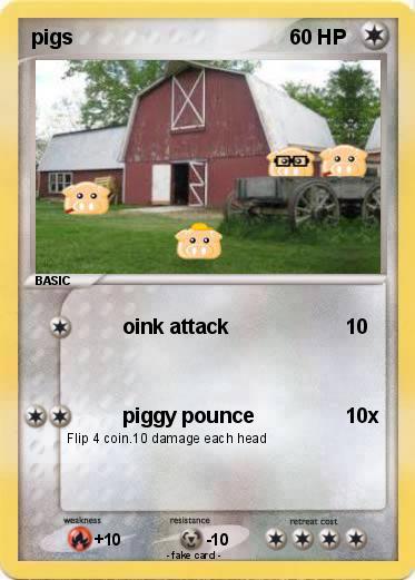 Pokémon pigs 31 31 - oink attack - My Pokemon Card
