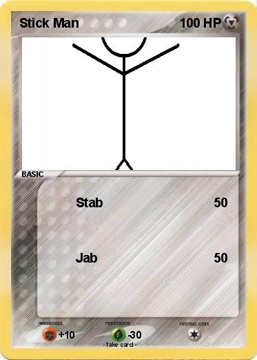 Pokémon Stick Man 122 122 - Stab - My Pokemon Card