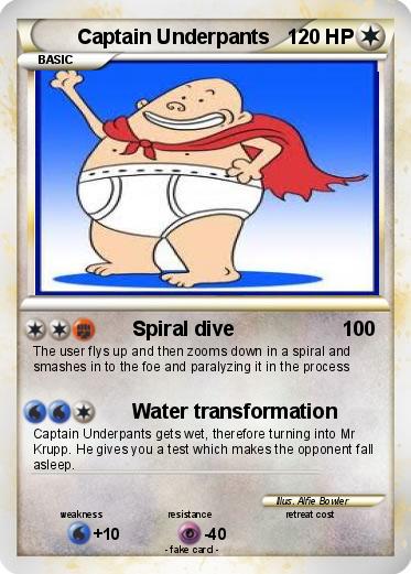Pokémon Captain Underpants 47 47 - Spiral dive - My Pokemon Card