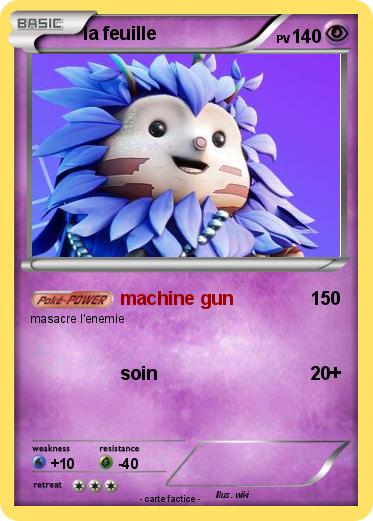 Pokémon la feuille 4 4 - machine gun - Ma carte Pokémon