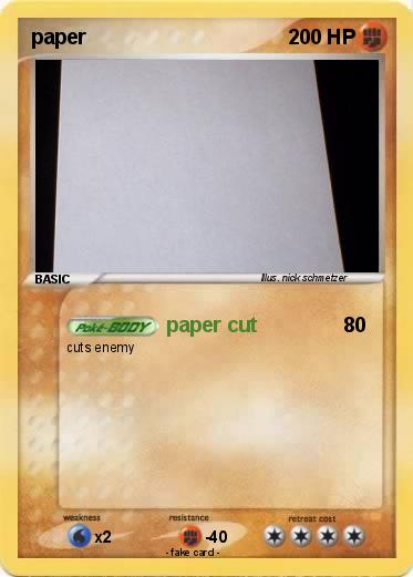 Pokémon paper 130 130 - paper cut - My Pokemon Card
