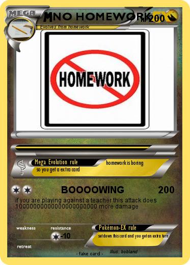 Pokémon NO HOMEWORK 41 41 - BOOOOWING - My Pokemon Card