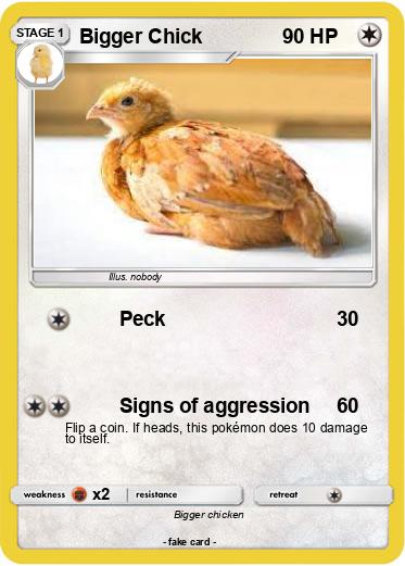 Pokémon Bigger Chick - Peck - My Pokemon Card