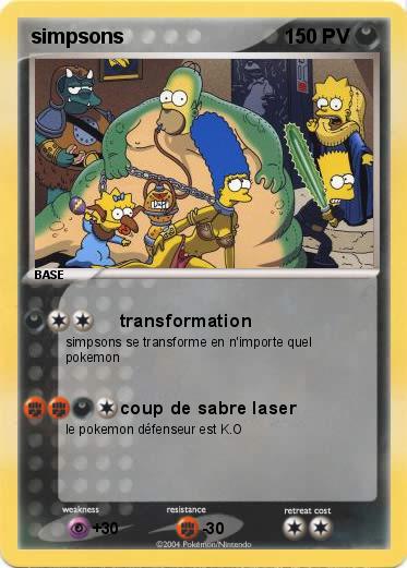 Pokémon simpsons 3 3 - transformation - Ma carte Pokémon