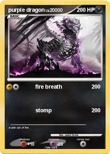 Pokémon purple dragon 13 13 - fire breath - My Pokemon Card